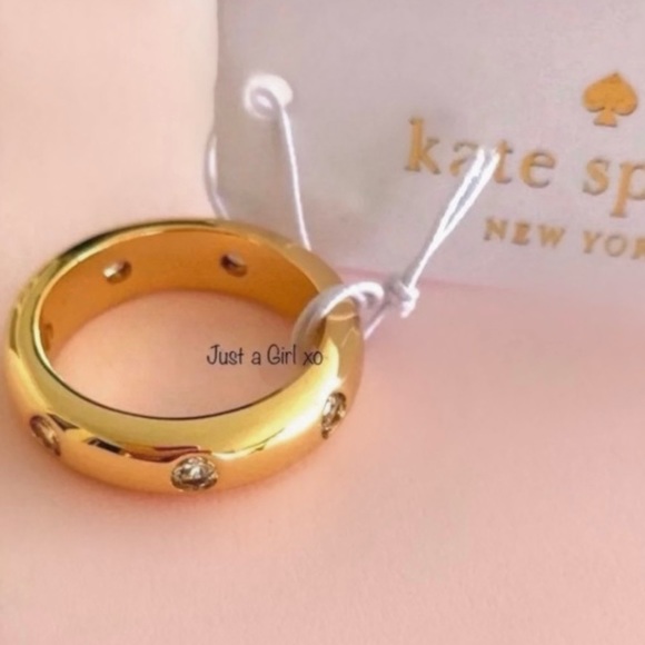 kate spade | Jewelry | Kate Spade Set In Stone Gold Band Ring | Poshmark